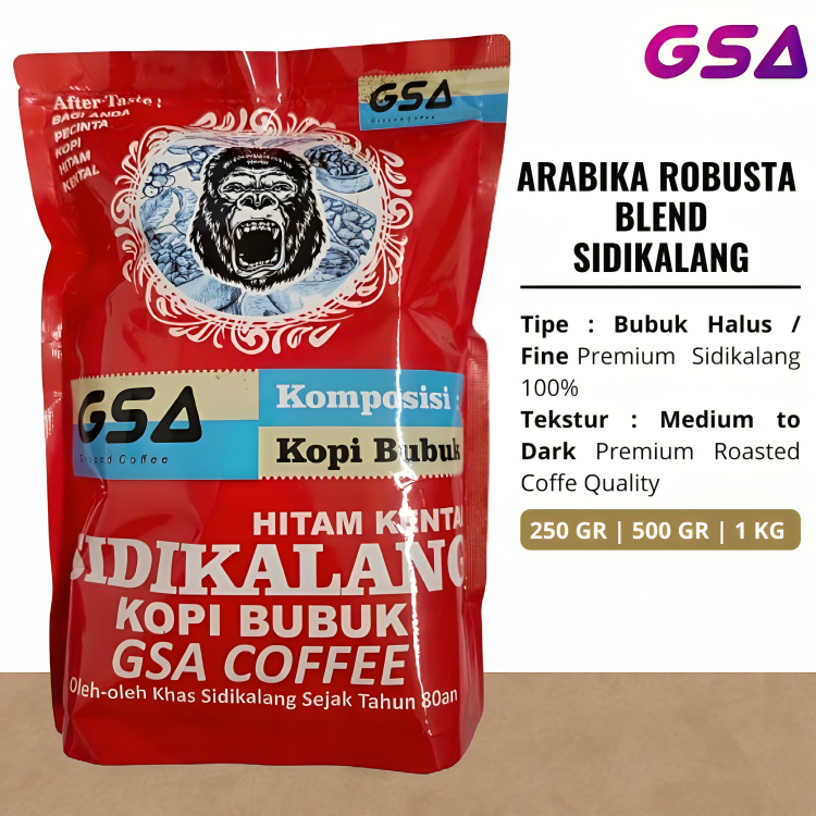 Jual Kopi Hitam Bubuk Murni 1Kg - Kopi Arabica Arabika Robusta Blend Sidikalang Asli Khas Medan ...
