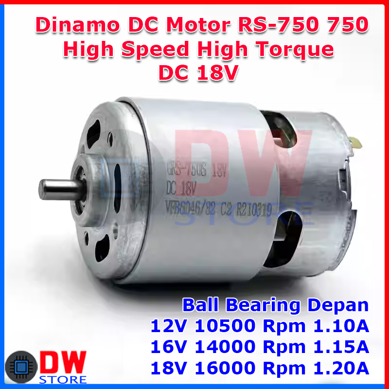 Jual Dinamo DC Motor RS-750 750 6V 9V 12V 15V 18V 24V High Speed Torque | Shopee Indonesia
