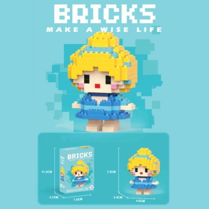 Jual Bricks Karakter Mainan Menyusun Nano Blok Permainan Anak Edukatif ...