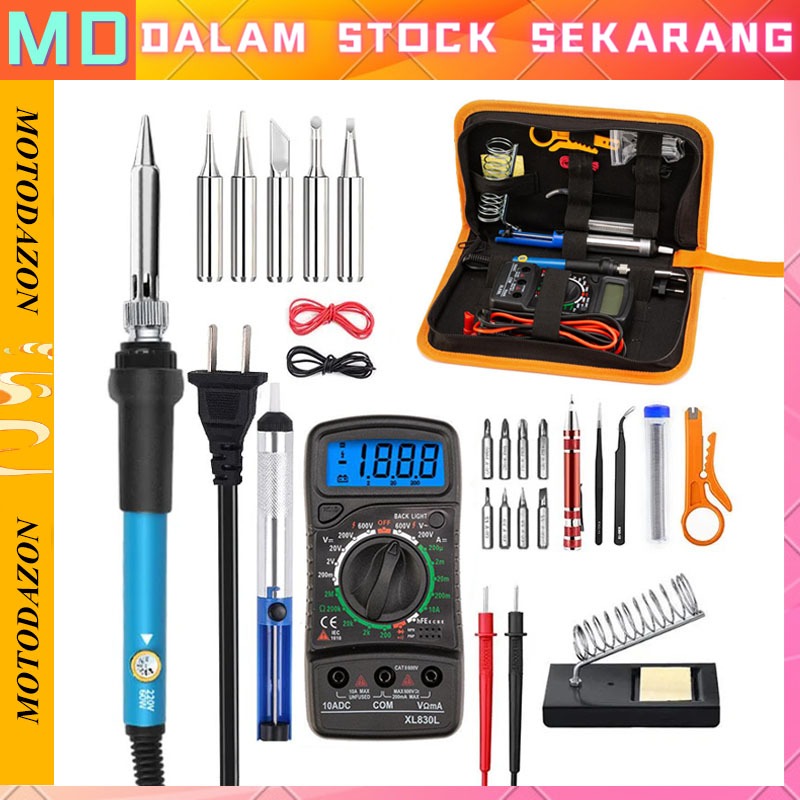 Jual 【Stok Tersedla】dengan Multimeter Iron Tool Kit Solder Listrik 220V 60W Suhu Dapat ...