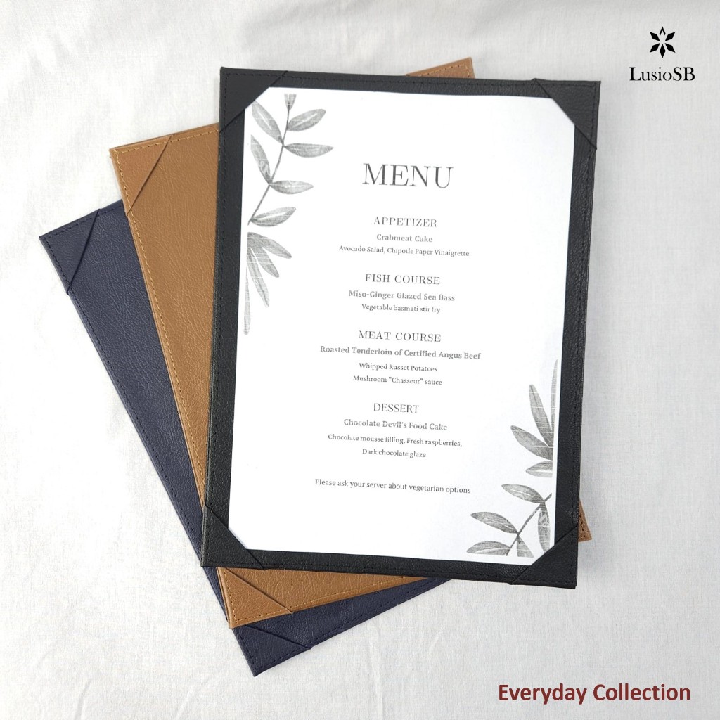 Jual LusioSB Buku Menu A4 Satu Halaman Buku Menu Cafe Restoran | Shopee ...