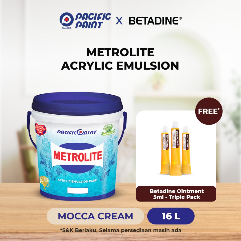 Jual Metrolite Acrylic Emulsion-Cat Dinding Interior- MOCCA CREAM ...