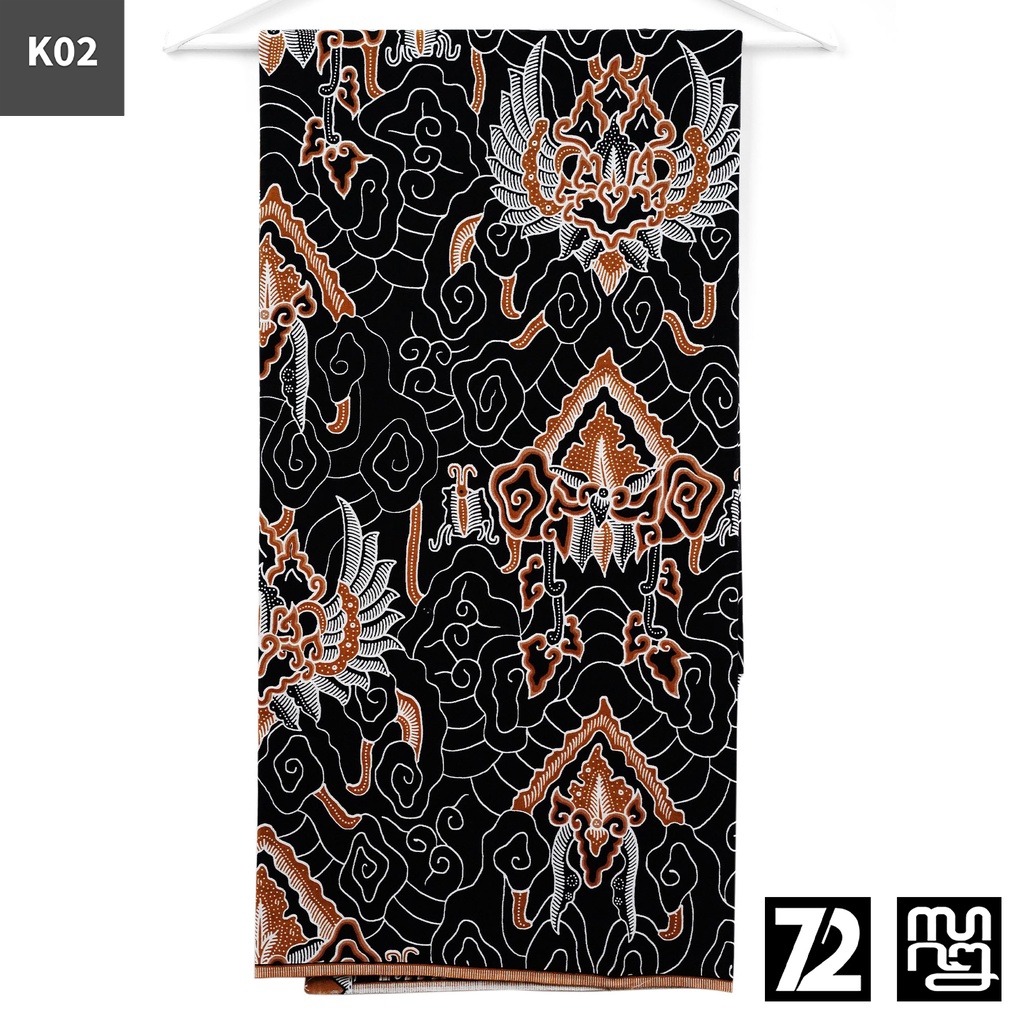 Jual KAIN BATIK KATUN Premium Motif Mega Sayap Warna Hitam Terakota ...