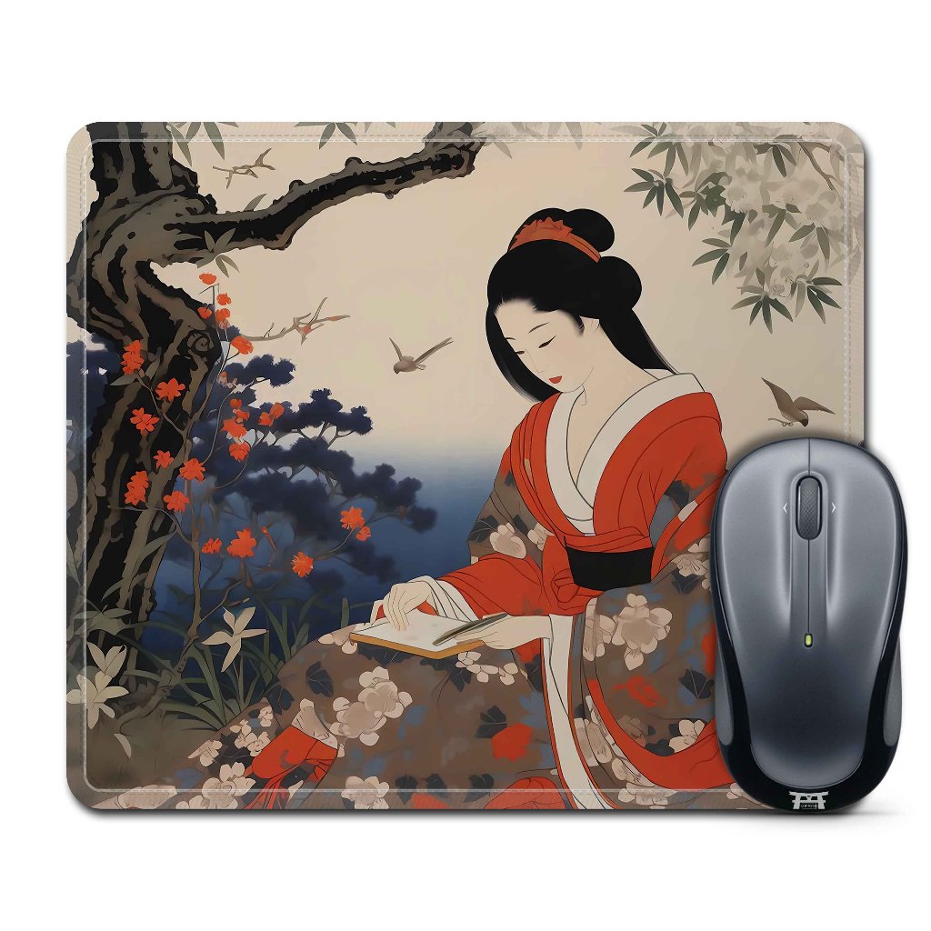 Jual Mouse pad gaming ANCIENT GEISHA PAINT - JAPAN ART material Rubber ...