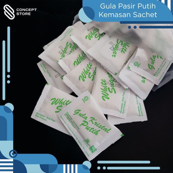 Jual Gula Pasir Putih Kemasan Sachet Higienis 125pcs TERMURAH | Shopee ...