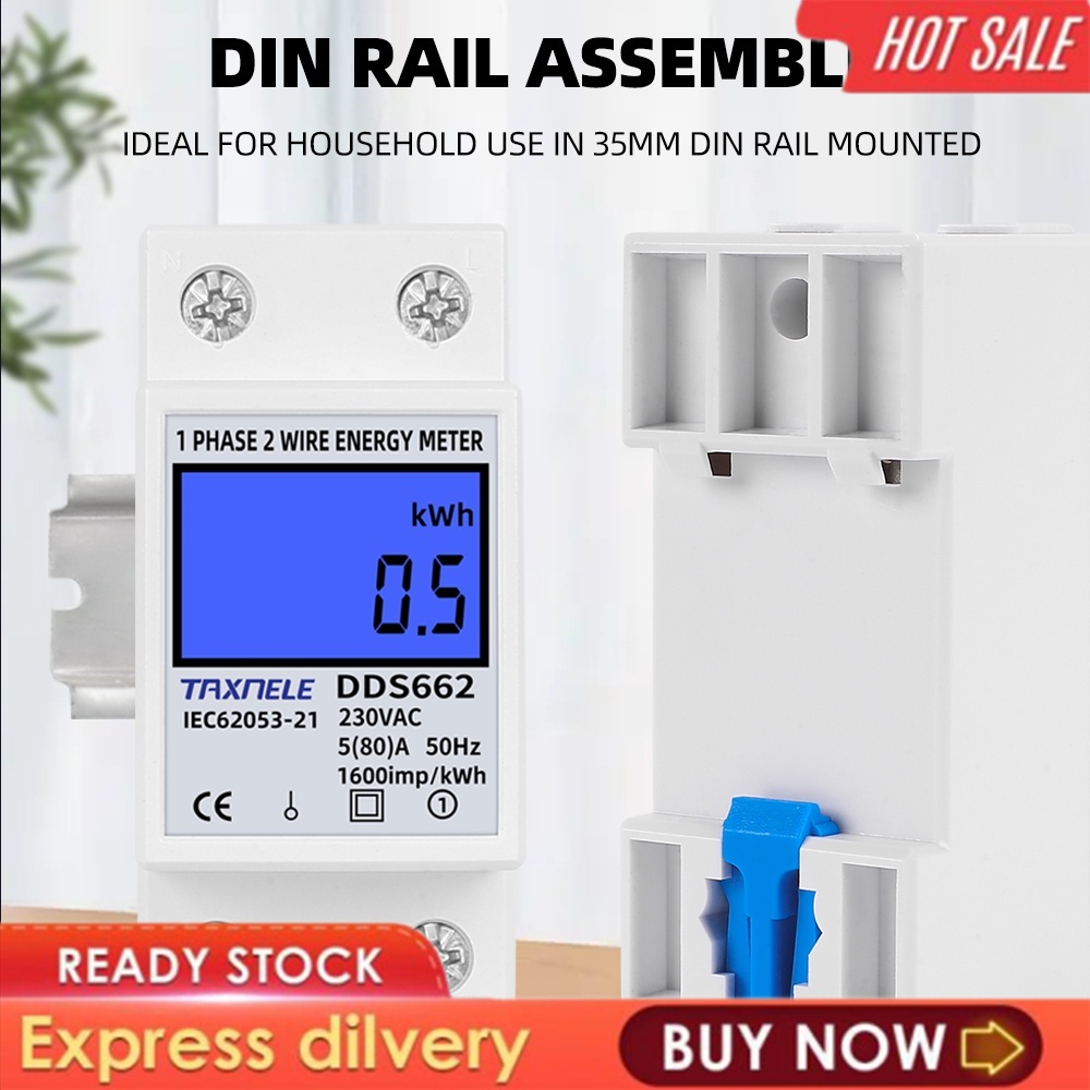 Jual 17000W Backlit Single Phase LCD Digital Display Wattmeter Power ...