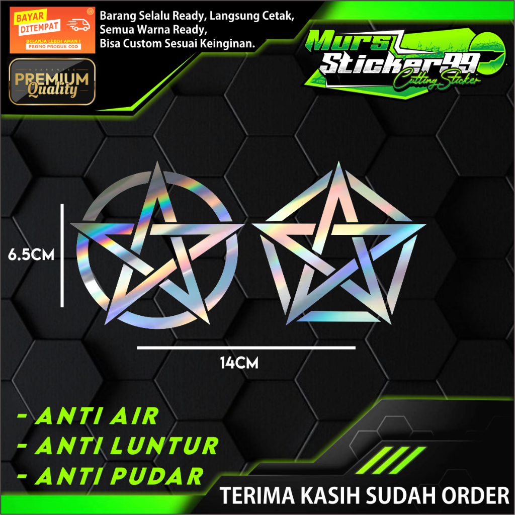 Jual Sticker Cutting LOGO BINTANG 2 MODEL Cocok Buat Motor Dan Mobil ...