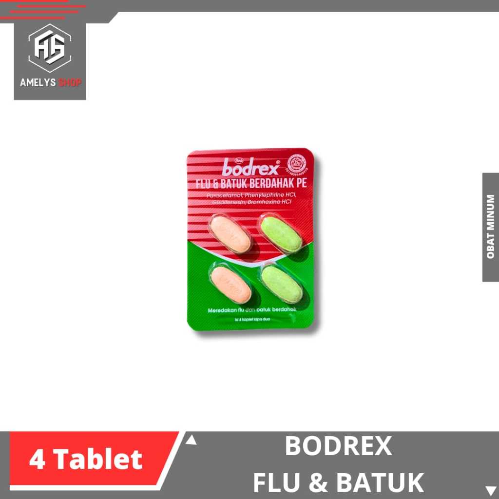 Jual Bodrex Flu dan Batuk Berdahak PE tablet yang meredakan flu dan ...