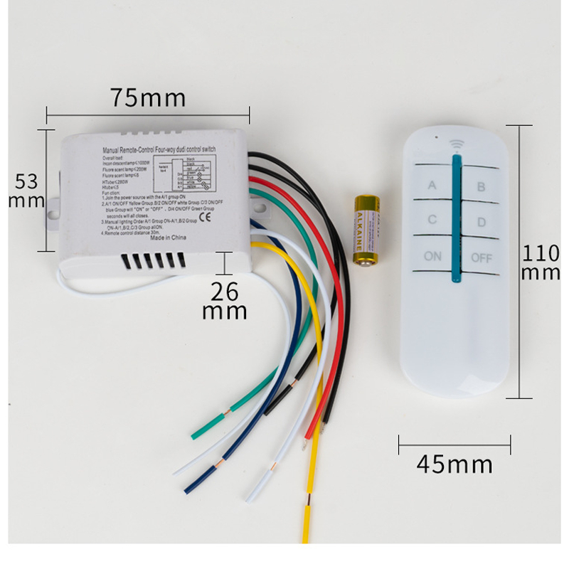 Jual Saklar Kendali Jarak Jauh 4 Arah 220V Saklar Lampu Wireless dengan ... Jual Saklar Kendali Jarak Jauh 4 Arah 220V Saklar Lampu Wireless dengan ...