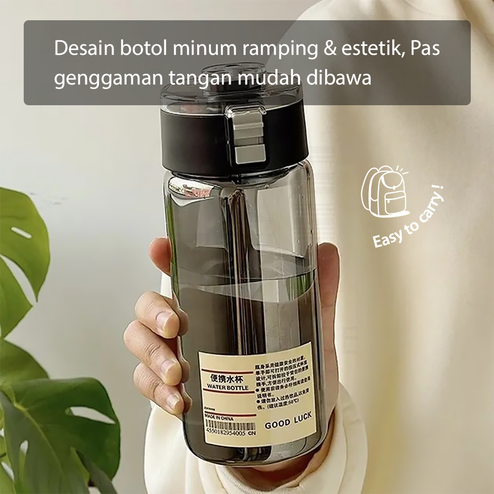 Jual HUGO Botol Air Minum Aesthetic Water Bottle Termos Botol Bening ...