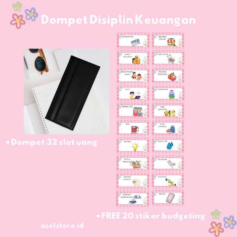 Jual Dompet Disiplin Keuangan | Dompet Budgeting 32 Slot Uang | Shopee ...