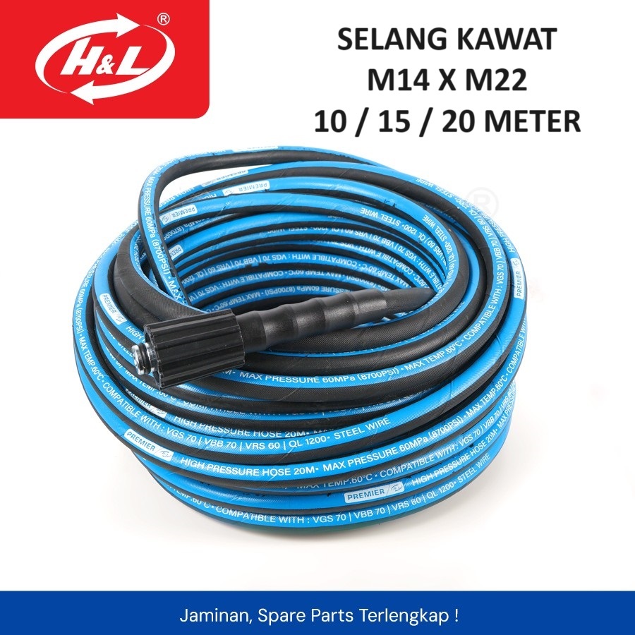 Jual H&L Selang Premier / Selang Kawat Jet Cleaner QL1200 / VRS60 ...