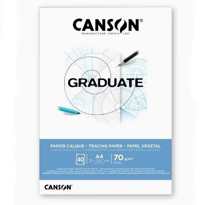 Jual Kertas Kalkir Canson Graduate A4 Tracing Paper 40 Sheets 70 Gsm ...