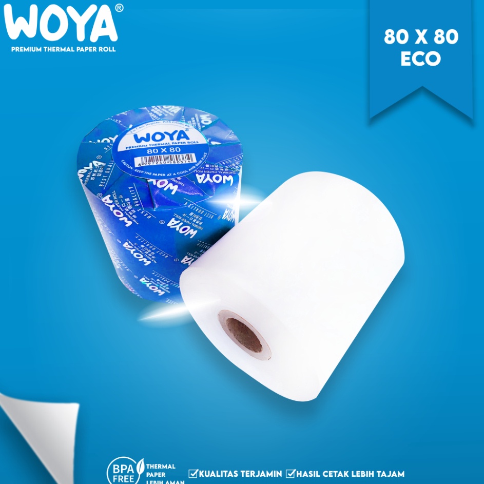 Jual Produk Terbaik WOYA Kertas Thermal 8X8 ECO WOYA Kasir Struk Paper ...
