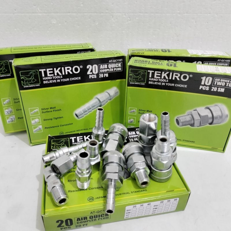 Jual BISA COD TEKIRO QUICK COUPLER ANGIN SH 20 TWO TOUCH / NEPEL SAMBUNGAN SELANG ANGIN ...