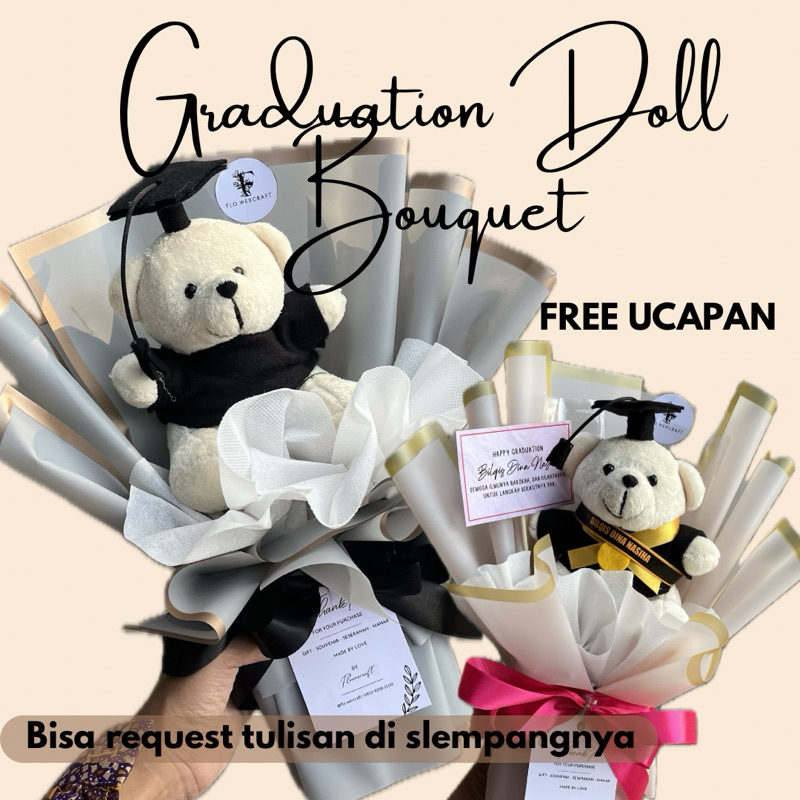 Jual Bucket Boneka / Graduation Doll Bouquet | Shopee Indonesia