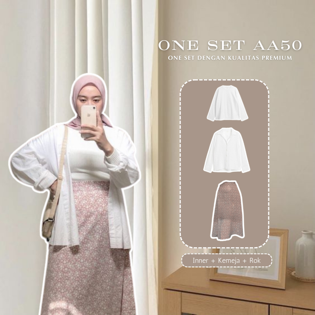 Jual OLIVIA Set 3in1 Setelan Hijab OOTD One Set Wanita Kekinian Outfit Wanita Linen Super Hemat ...