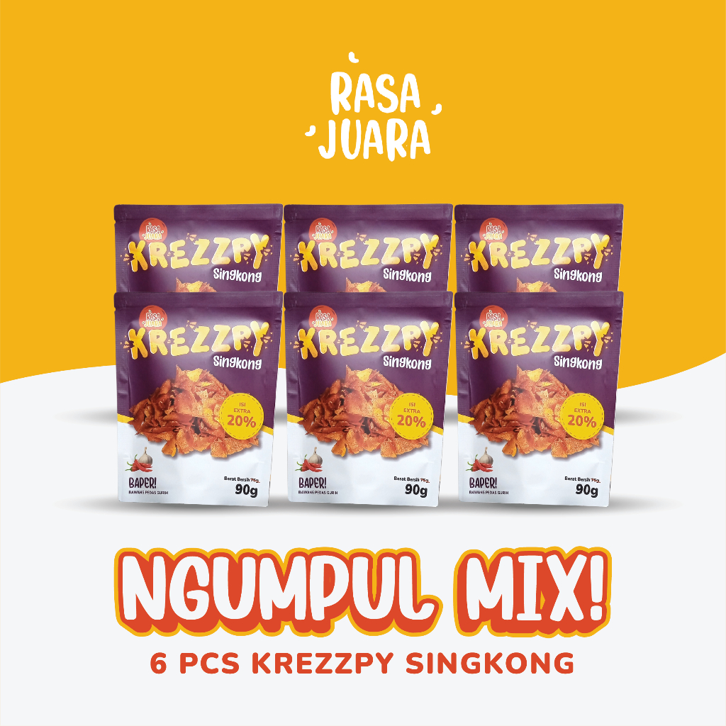 Jual Rasa Juara - Paket Ngumpul 6 Pcs Krezzpy Singkong | Shopee Indonesia