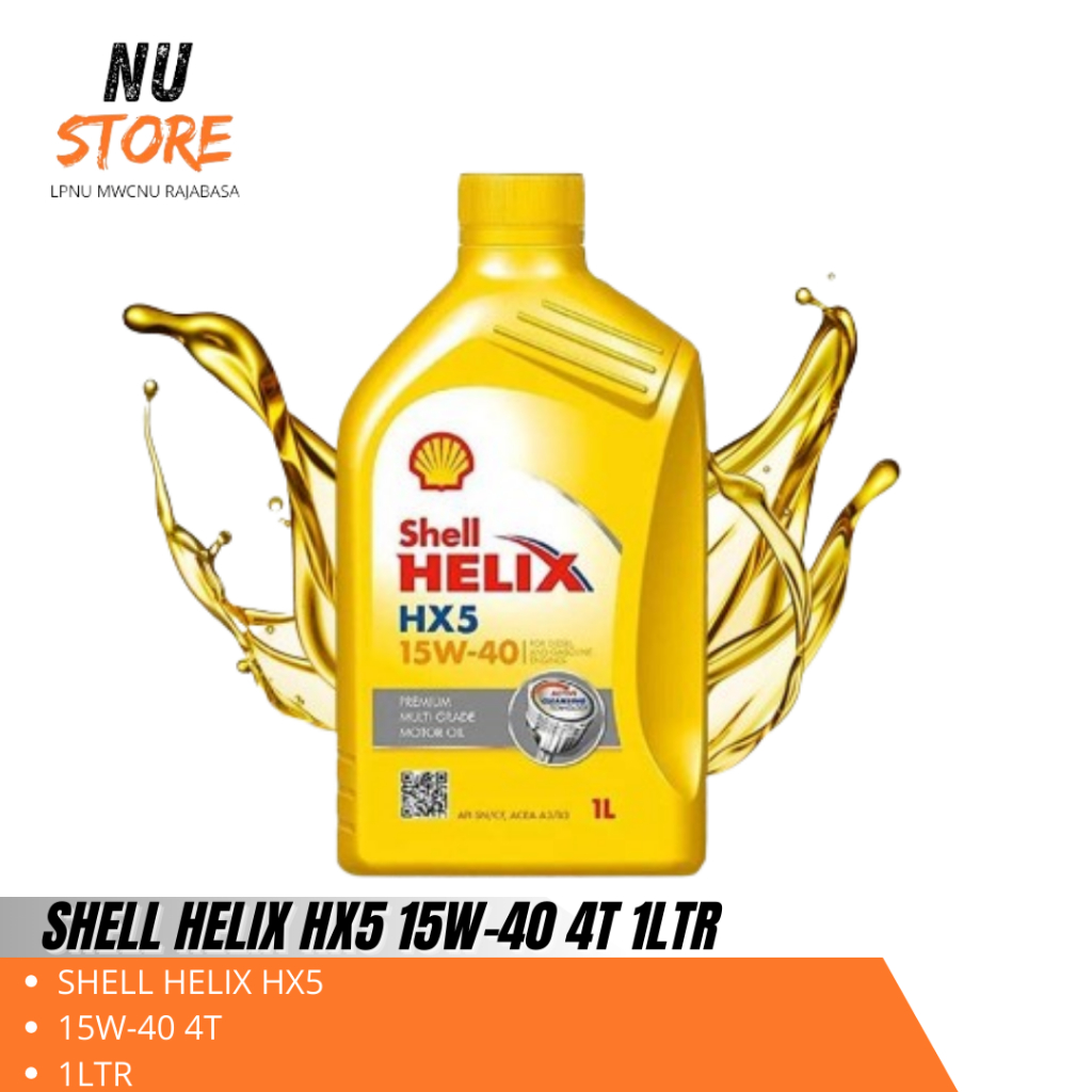 Jual Shell HELIX HX5 15W-40 4T 1Ltr oli Shell Helix Motor Manual ...