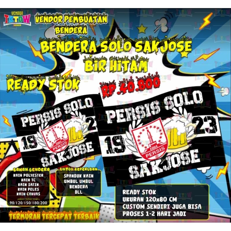 Jual BENDERA PERSIS READY STOK DAN CUSTOM ( BEER HITAM / BEER MERAH ...