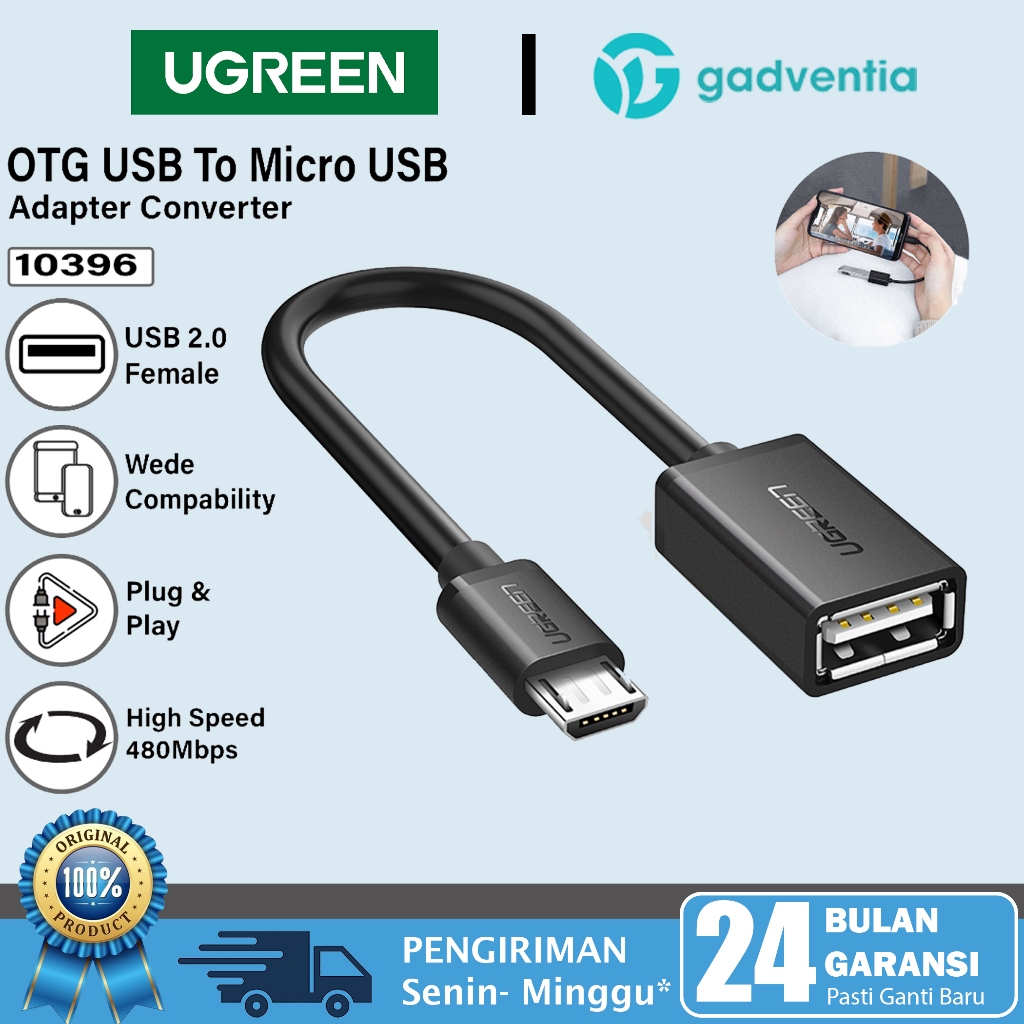 Jual UGREEN 10396 Kabel Adapter OTG Micro USB To USB Female Data ...
