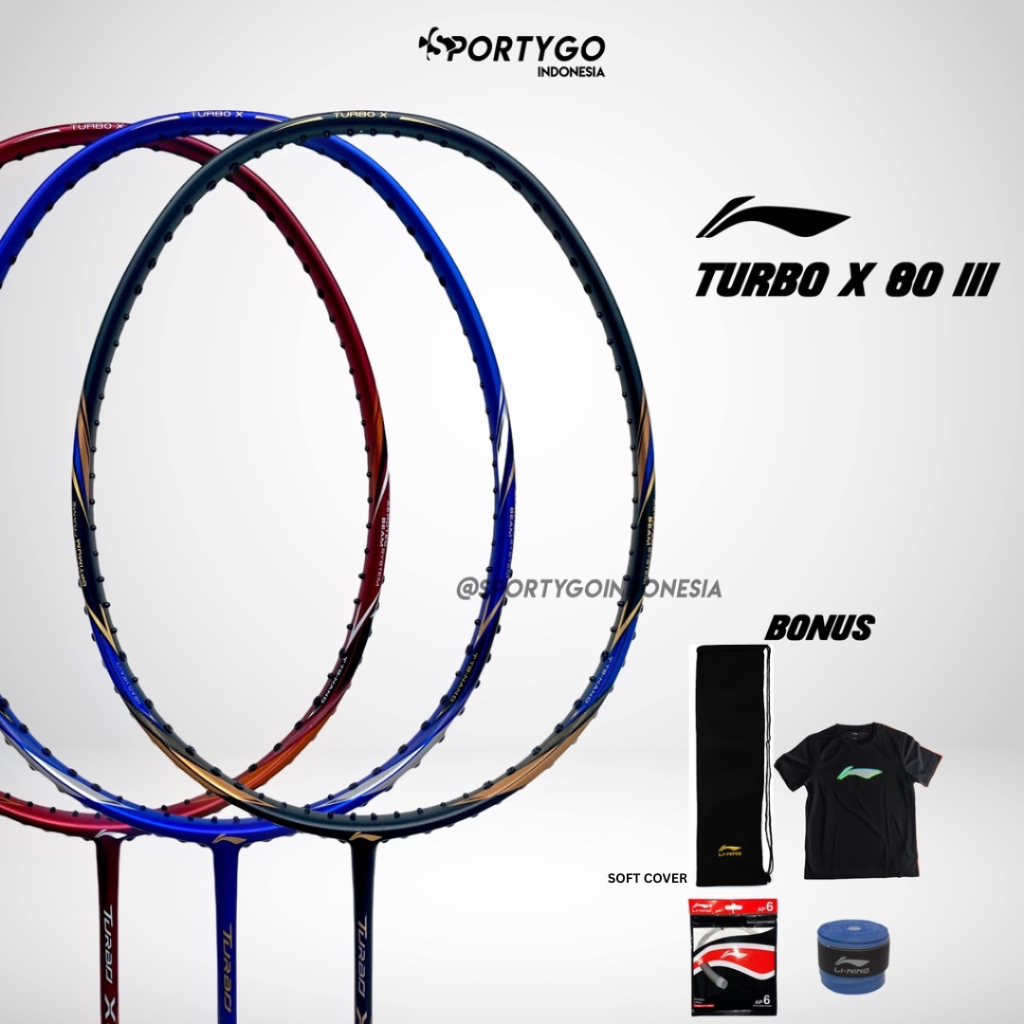 Jual Raket Lining TURBO X 80 III Badminton Original | Shopee Indonesia