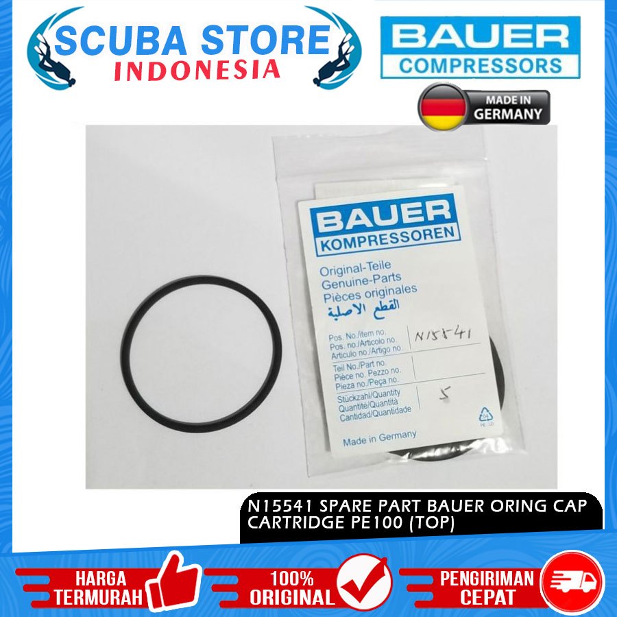 Jual N15541 Spare Part Compressor Bauer Oring Cap Cartridge Safety Valve Poseidon PE100 ...