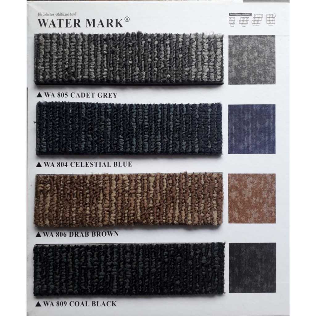Jual KARPET TILE WATERMARK TEBAL 5MM uk 50cm x 50cm - HARGA PERPCS ...