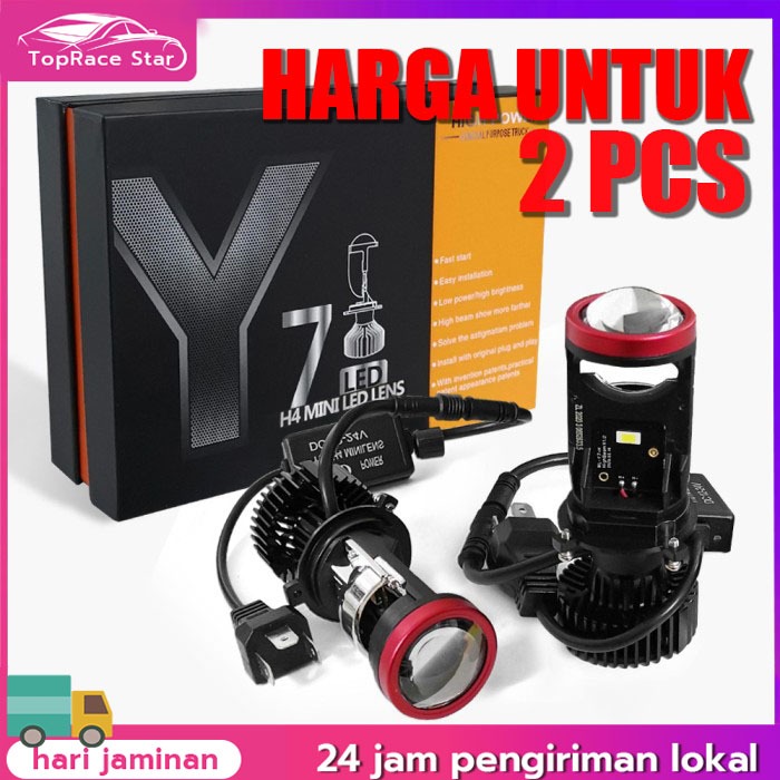 Jual Lampu LED Mobil Motor H4 Mini PROJEKTOR PROJIE Y7D ORIGINAL SUPER TERANG 50 WATT LENGKAP ...