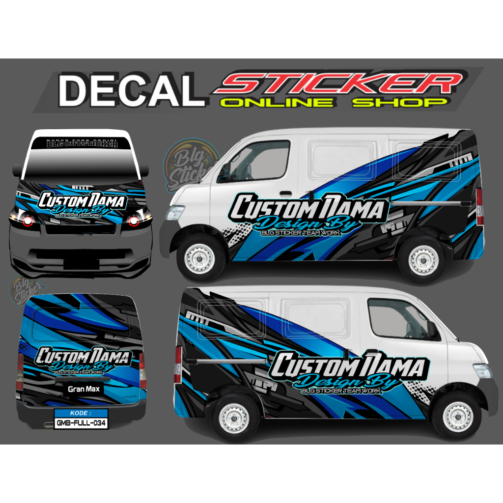 Jual STIKER MOBIL GRANMAX VAN VARIASI DECAL STICKER PRINT LAMINASI ...