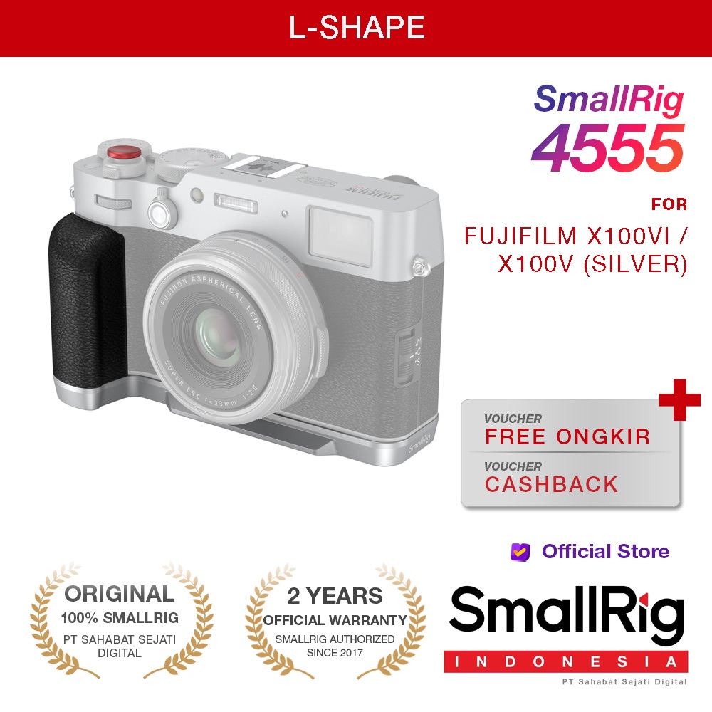 Jual SmallRig L-Shape Grip for FUJIFILM X100VI / X100V (Silver) 4555 | Shopee Indonesia