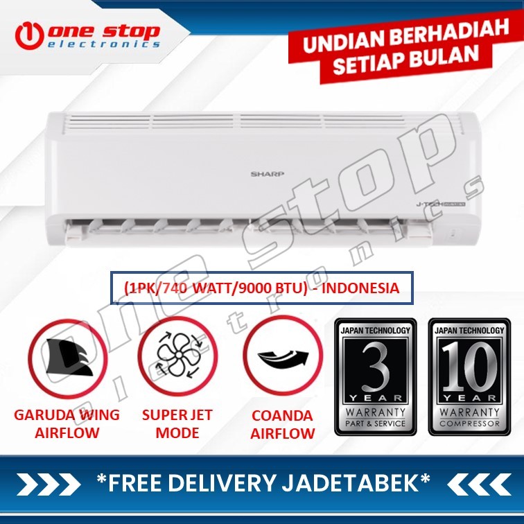 Jual SHARP AH-X10BEY AC SPLIT INVERTER GARUDA SERIES 1PK | Shopee Indonesia
