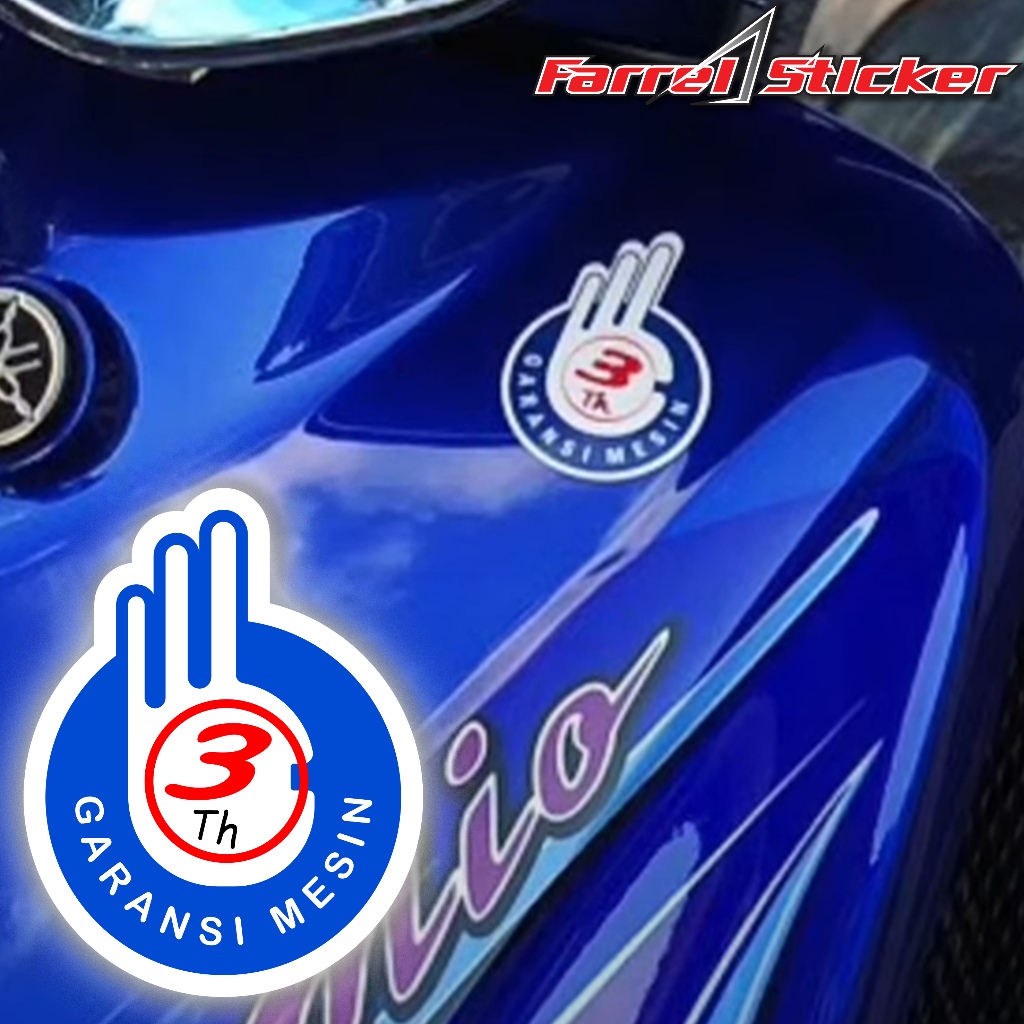 Jual Stiker garansi mesin yamaha sticker 3 th TAHUN | Shopee Indonesia