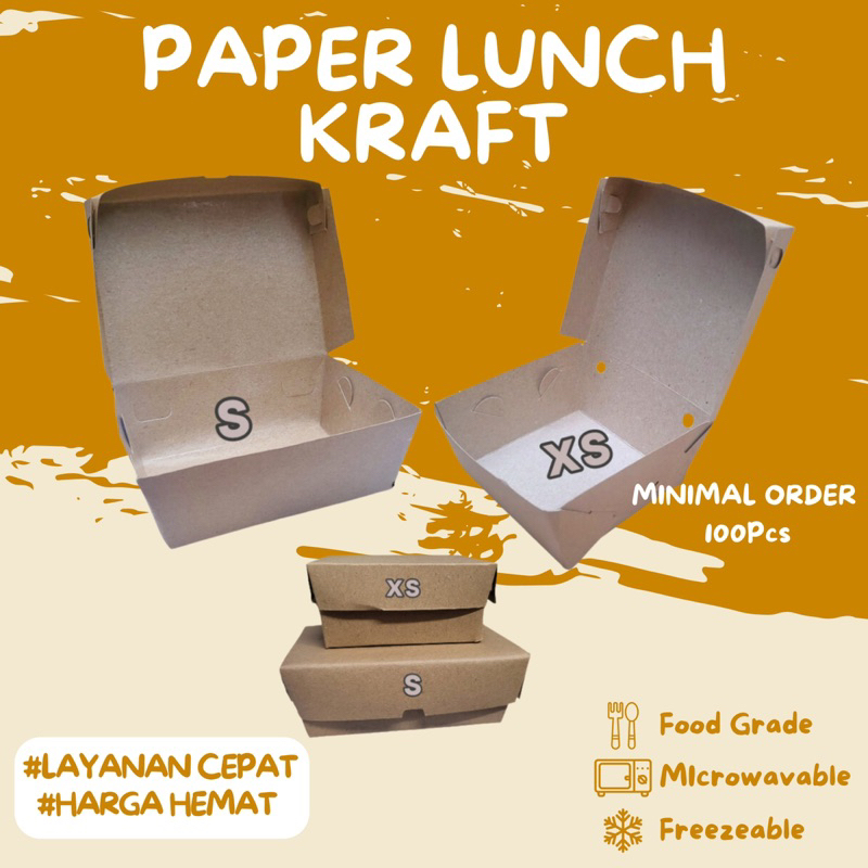 Jual Paper Lunch Box Lembaran Coklat Craft Murah tebal Kotak Makan ...
