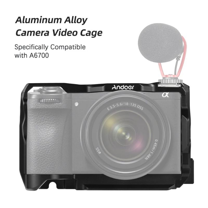 Jual Andoer rig cage bracket stabilizer case camera SONY A6700 | Shopee ...