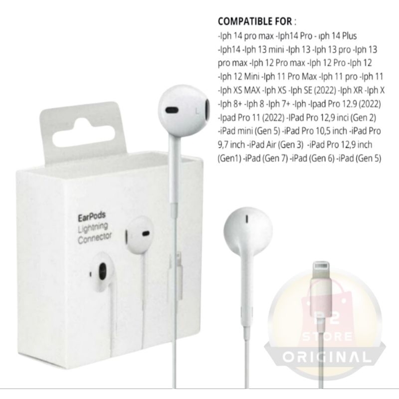 Jual Headset EarPods Lightning Connector Handsfree Earphone iPh ...