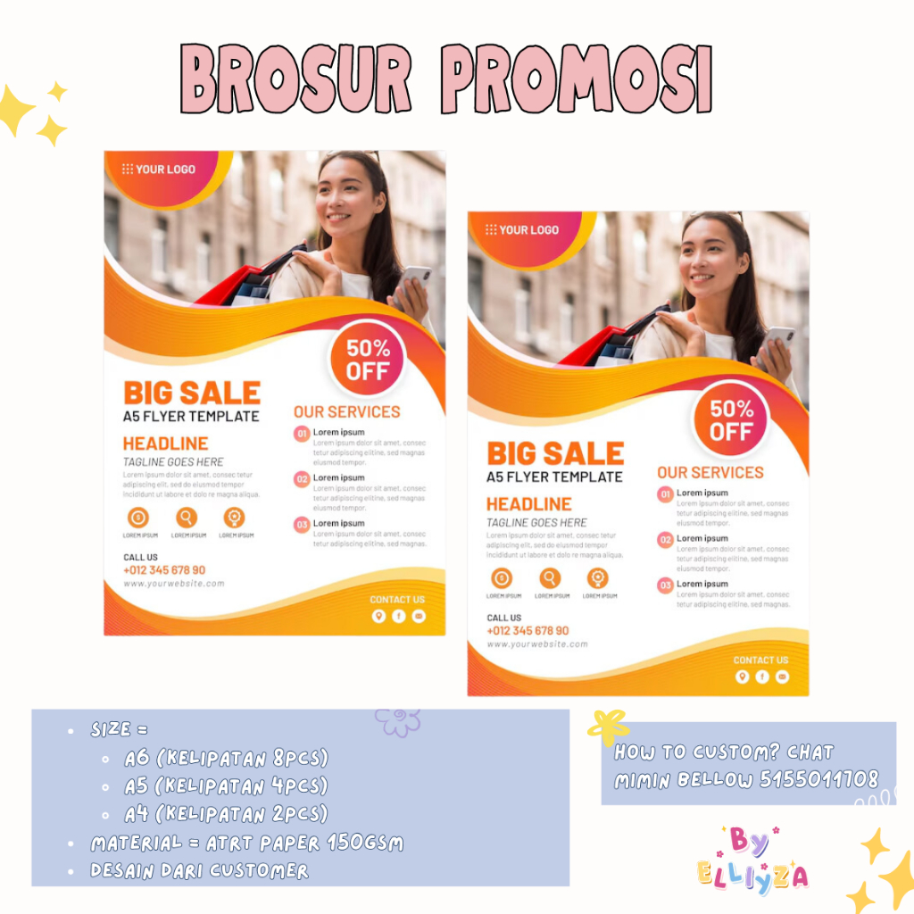 Jual Brosur Promosi | Cetak Brochure | Shopee Indonesia