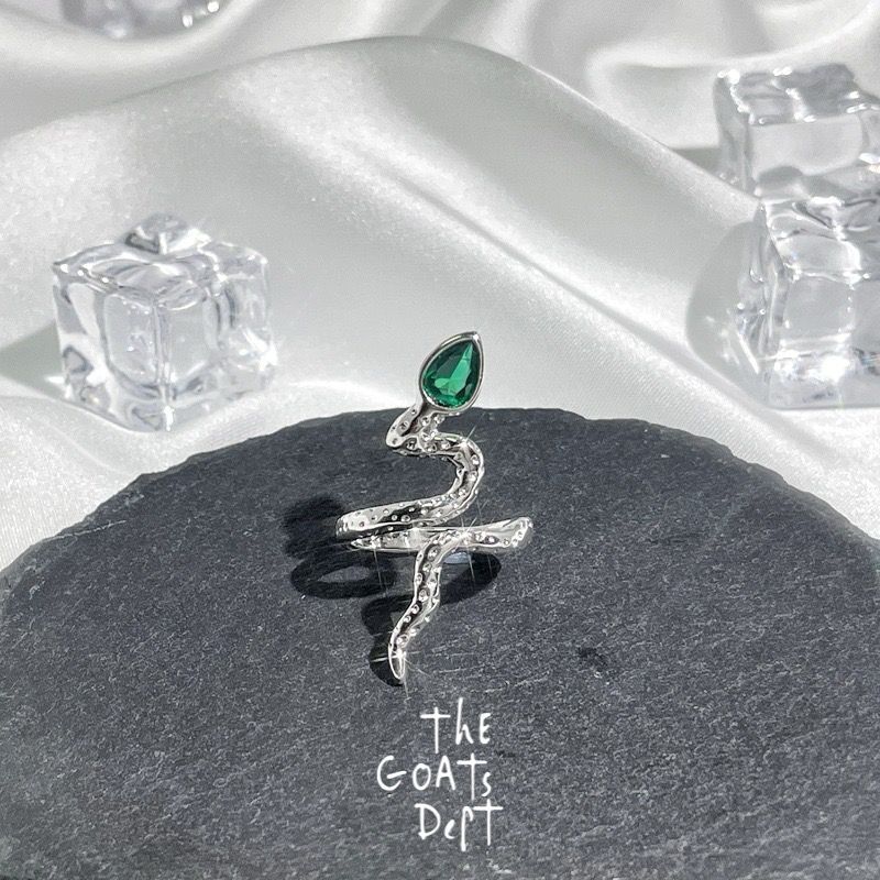 Jual The Goats Dept - Willow Camille Green Snake Ring Original / tgd1077 aesthetic style y2k ...