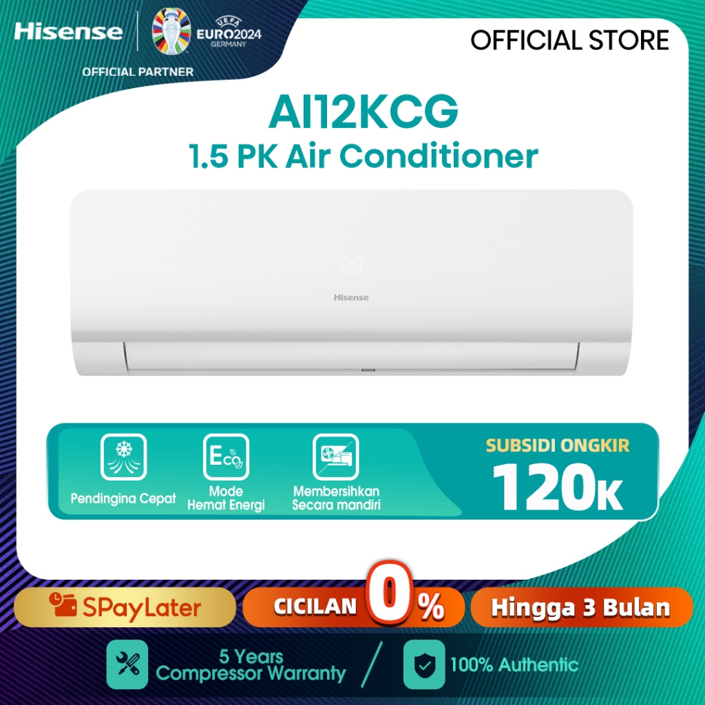 Jual Hisense Air Conditioner AC 1.5PK Standard - AI12KCG (Indoor ...