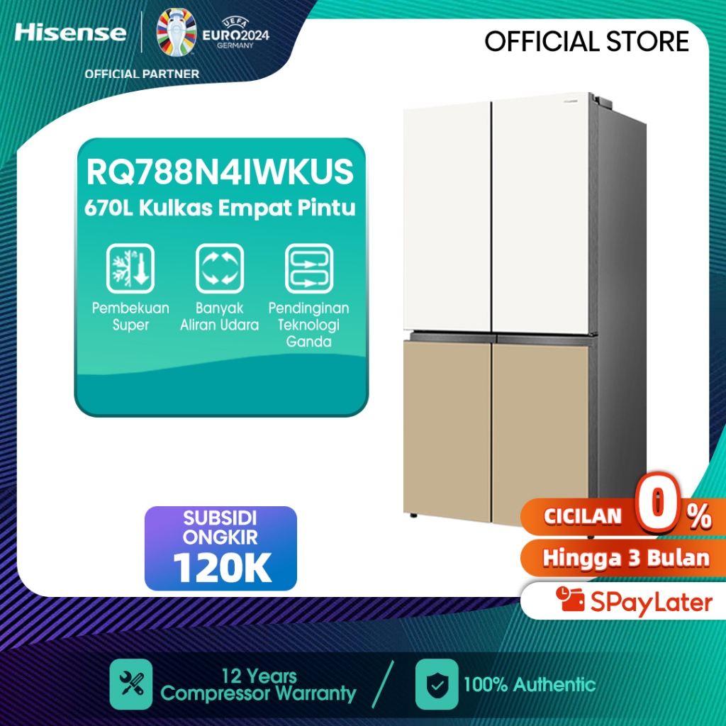 Jual Hisense Kulkas 670L 4 Pintu Side by Side Refrigerator 4 Door ...