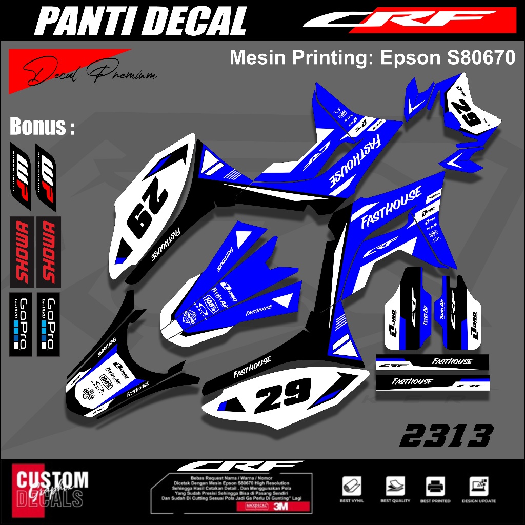 Jual DECAL STICKER HONDA CRF 150 L FULL BODY / DEKAL STIKER CRF 150 L ...