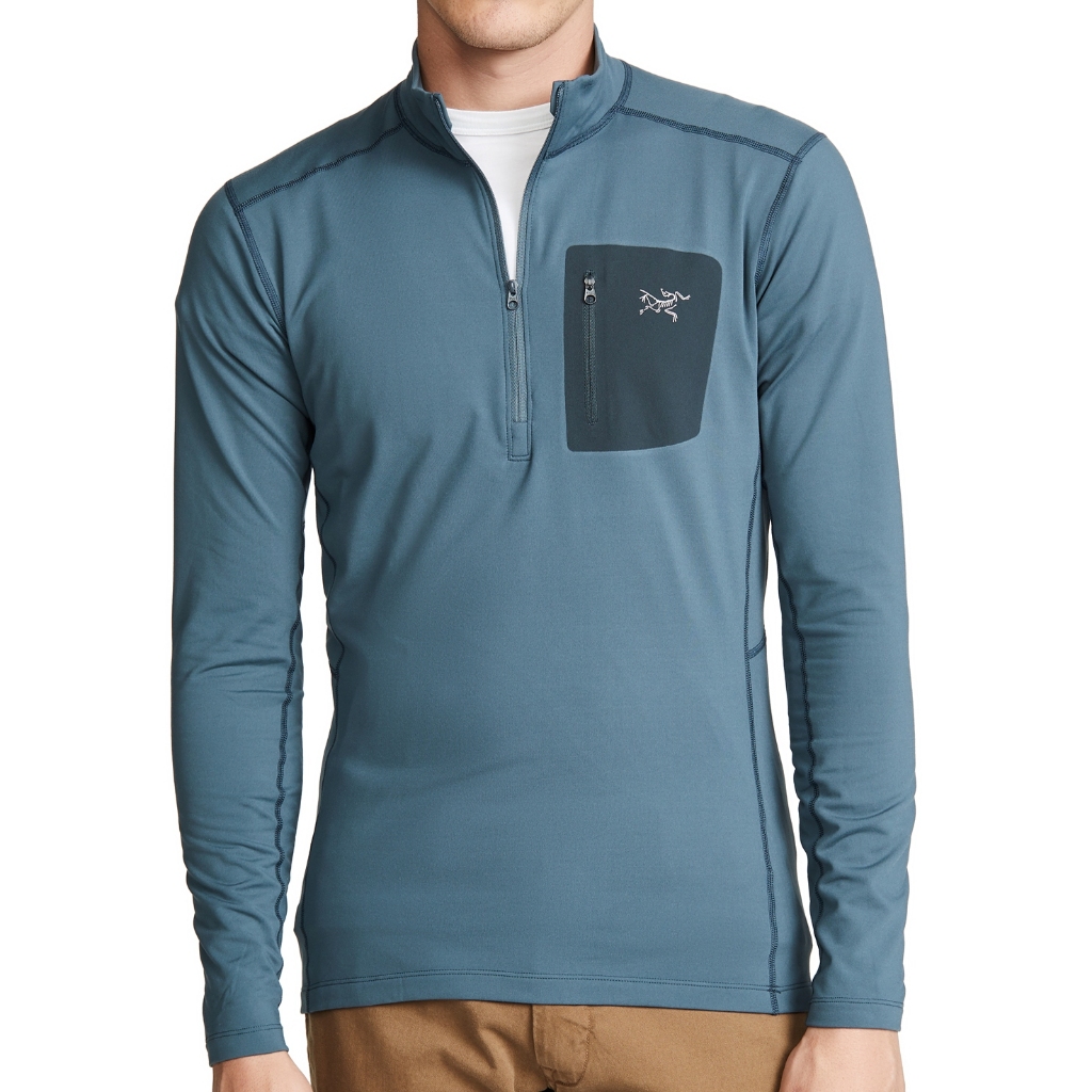 Jual Base Layer Outdoor Arcteryx Mens RHO LT Zip Neck Original | Shopee ...