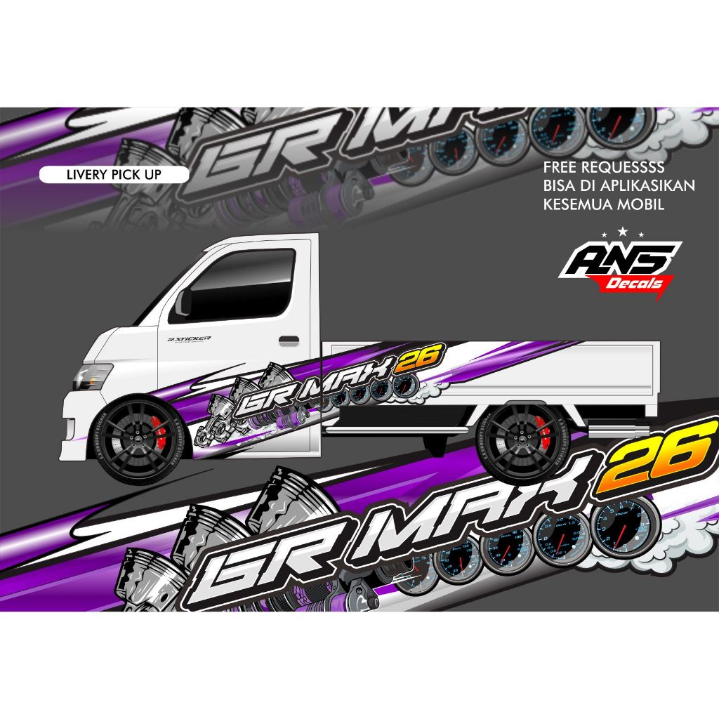 Jual STIKER LIVERY PICKUP GRANMAX,L300,TS100,APV STIKER PICKUP BISA ...