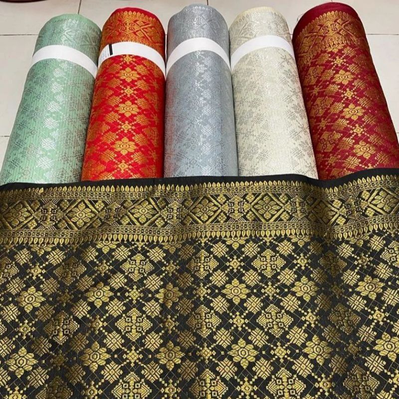 Jual PUSAT TEXTILE - Bahan Kain Tenun Songket Semi Palembang || Bahan Songket Kebaya | Shopee ...