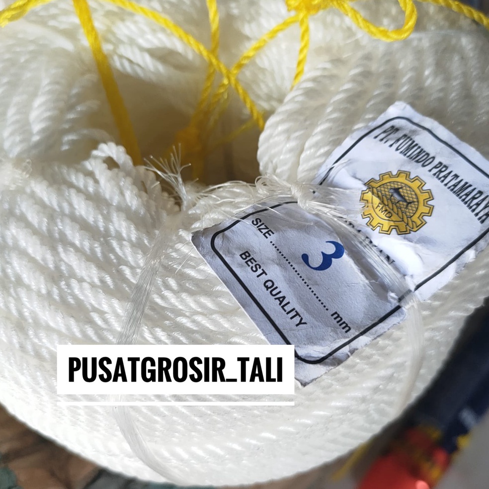 Jual Paling Dicari Tali 3mm Tali Tambang 3mm PE 1 ROL Cap Roda Ikan ...