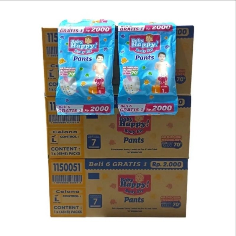 Jual [1 Karton] Baby Happy Pants Renceng isi 48+8 Sachet - Popok Bayi ...