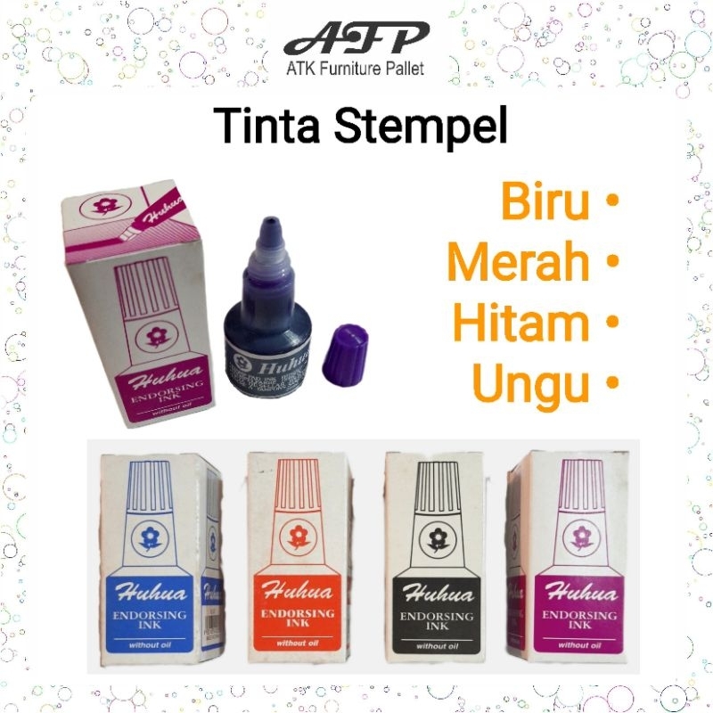 Jual Tinta Stempel Stamp Pad Ink Biru Merah Hitam Ungu | Shopee Indonesia
