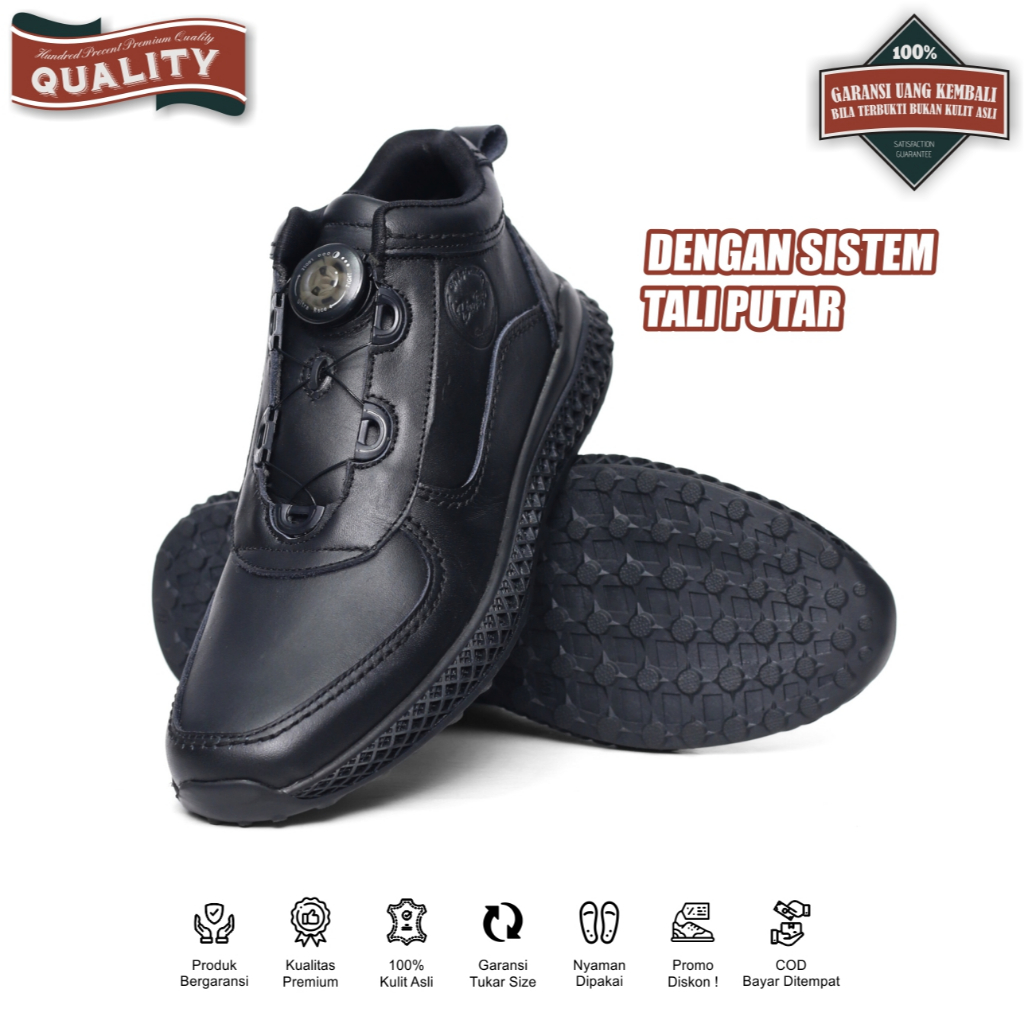 Jual Bradleys Hero TP Black - Sepatu Pria Sepatu Kulit Kasual Sneakers ...