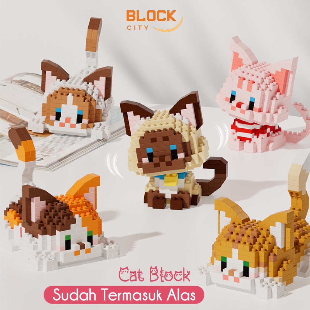 Jual BLOCK CITY - Mard Cat Block Puzzle Brick Balok susun kucing ...