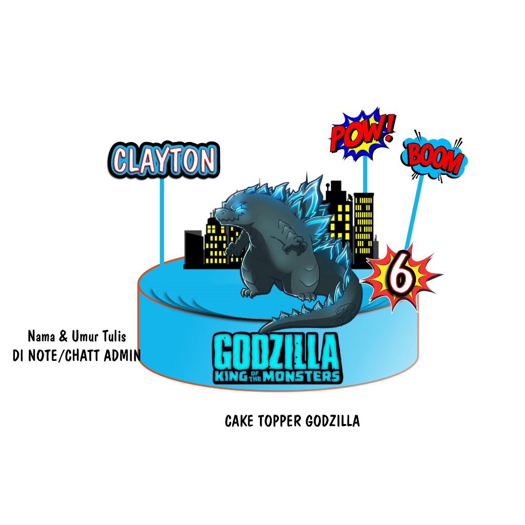 Jual CAKE TOPPER GODZILLA | Shopee Indonesia